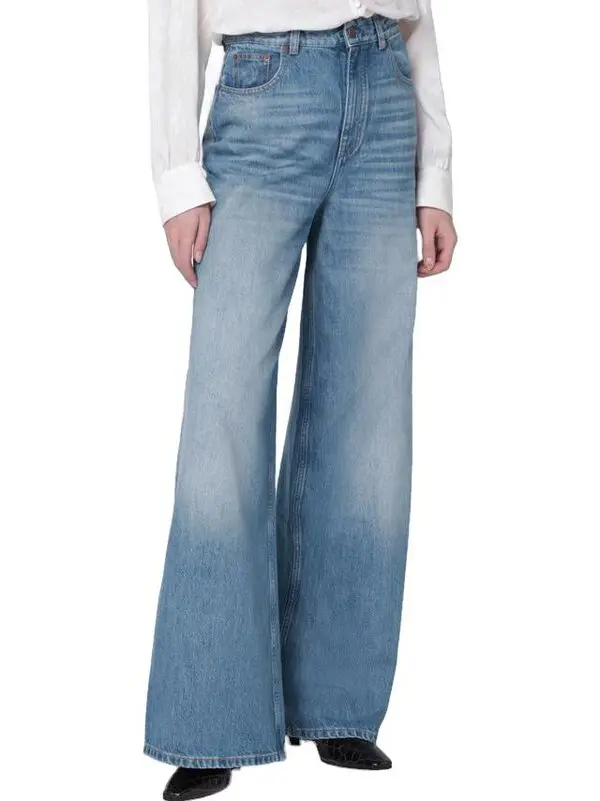 Chloé Wide-leg High-waisted Jeans - Blue