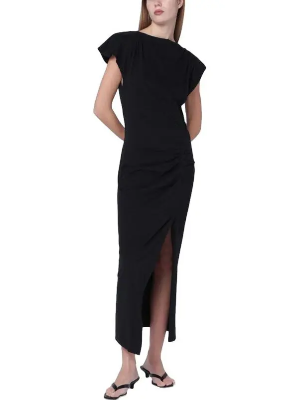 Isabel Marant Long Nadela Jersey Dress - Black