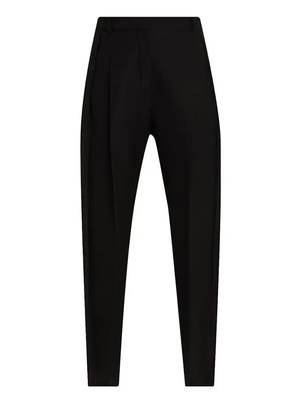 LANVIN Virgin Wool Cigarette Trousers - Black