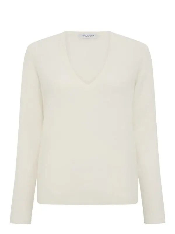 Gabriela Hearst Vesper V-neck Cashmere Sweater - Ivory