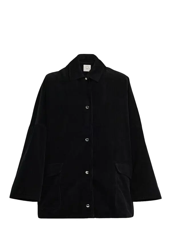 TOTEME Corduroy Oversized Shirt Jacket - Black