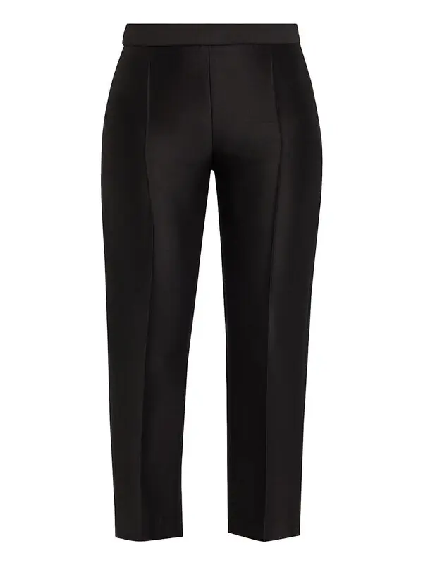Adam Lippes Mika Cropped Straight-leg Pants - Black