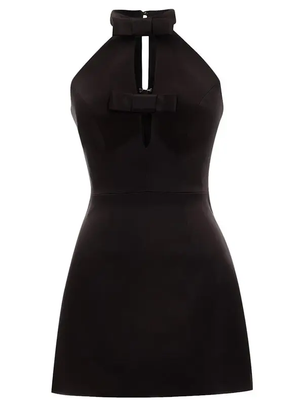 Dress The Population Mina Bow Mini Dress - Black