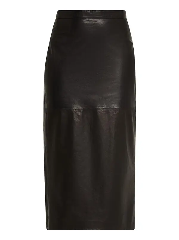 HEIRLOME Lexi Leather Pencil Midi Skirt - Black