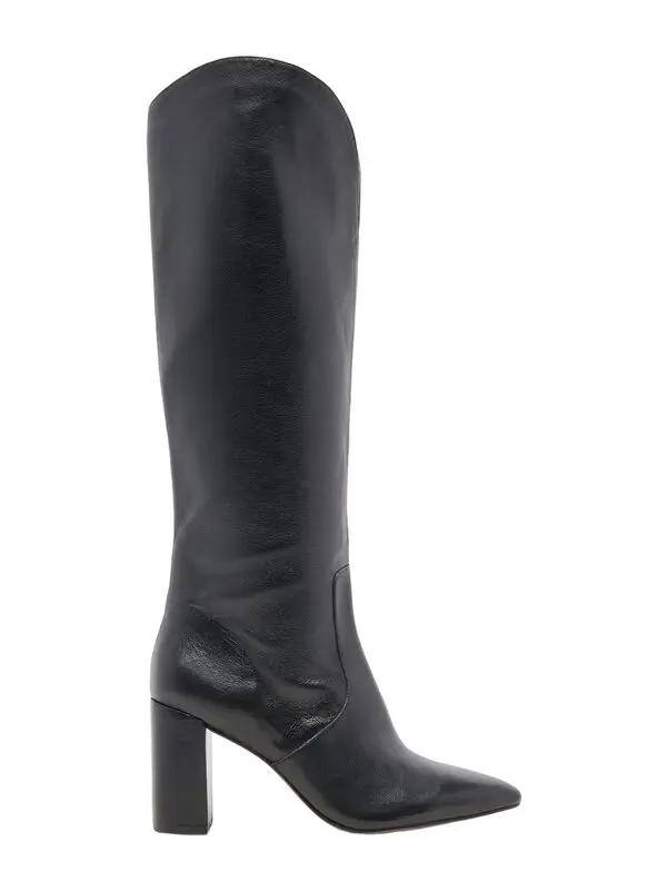 DOLCEVITA Nedi Wide Calf Boots - Black Leather
