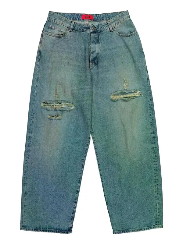424 Ripped Big Daddy Jeans - Blue