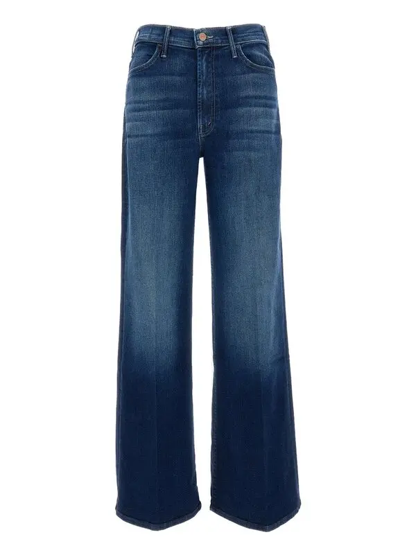 MOTHER The Hustler Roller Sneak Jeans - Blue