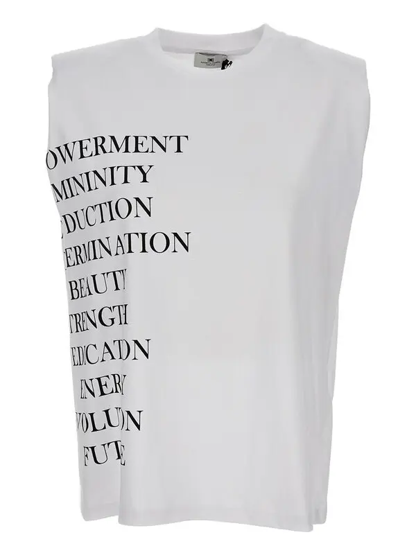 Elisabetta Franchi Sleeveless T-shirt - White