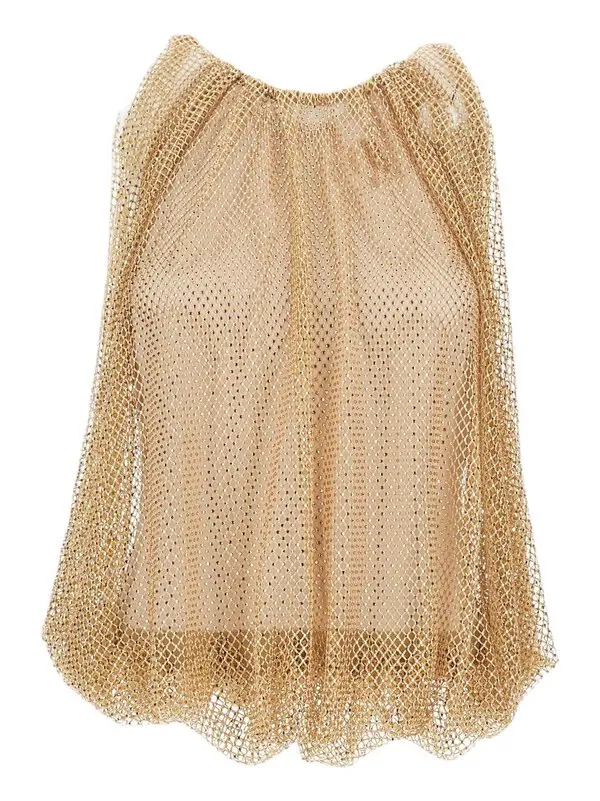 Sportmax Mesh Top - Gold