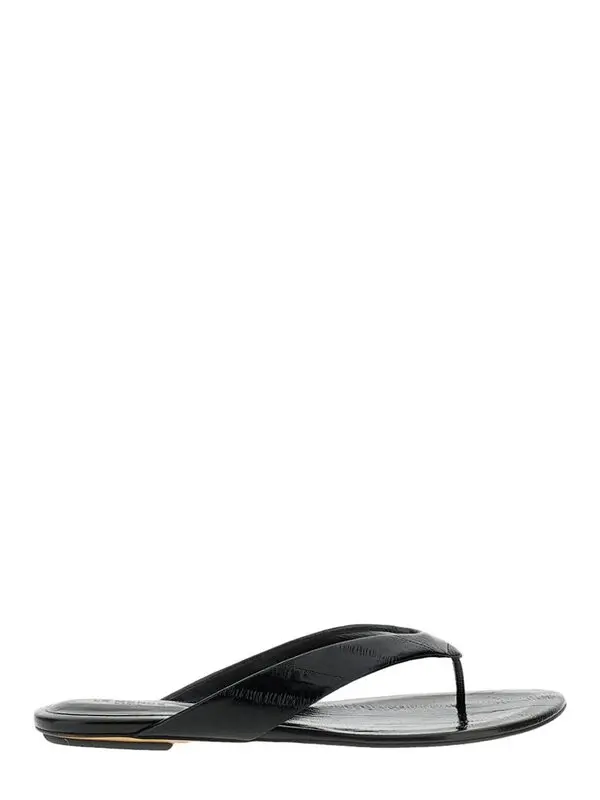 Le Monde Beryl Flat Thong Sandal - Black