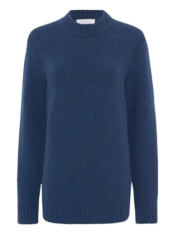 Gabriela Hearst Alfie Crewneck Cashmere Sweater - Electric Navy