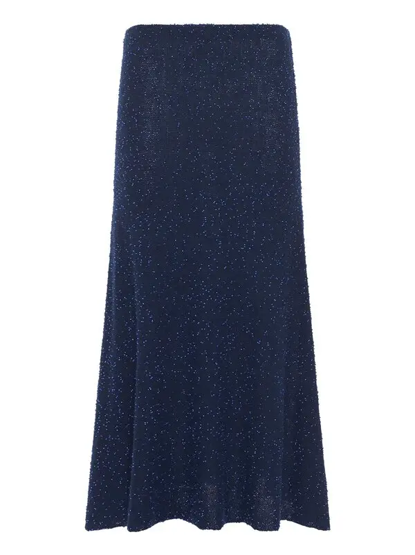 Gabriela Hearst Sabine Knit Midi Skirt - Electric Navy