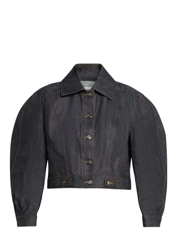 Givenchy Raw Denim Cocoon Jacket - Dark Blue