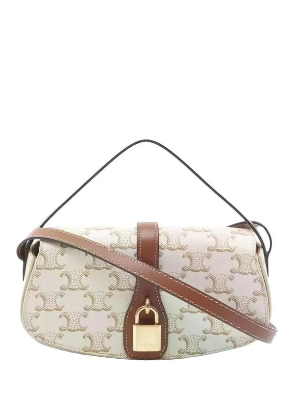 Celine 2010s Taboo Triomphe Padlock Shoulder Bag - Neutrals