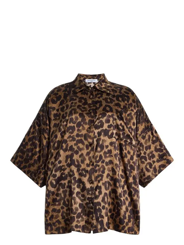 Françoise Zaoua Leopard Print Silk Shirt - Animal