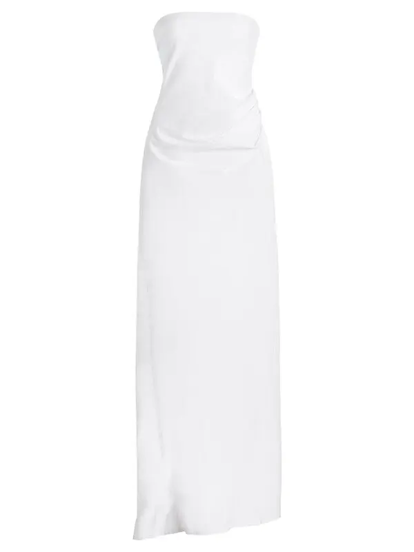 ANEMOS Nadege Strapless Midi Dress - White