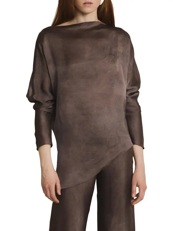CORTANA Pola Dolman-sleeved Top - Taupe