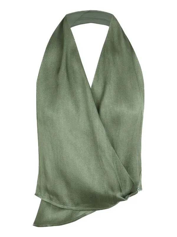 CORTANA Etna Halter-neck Top - Green