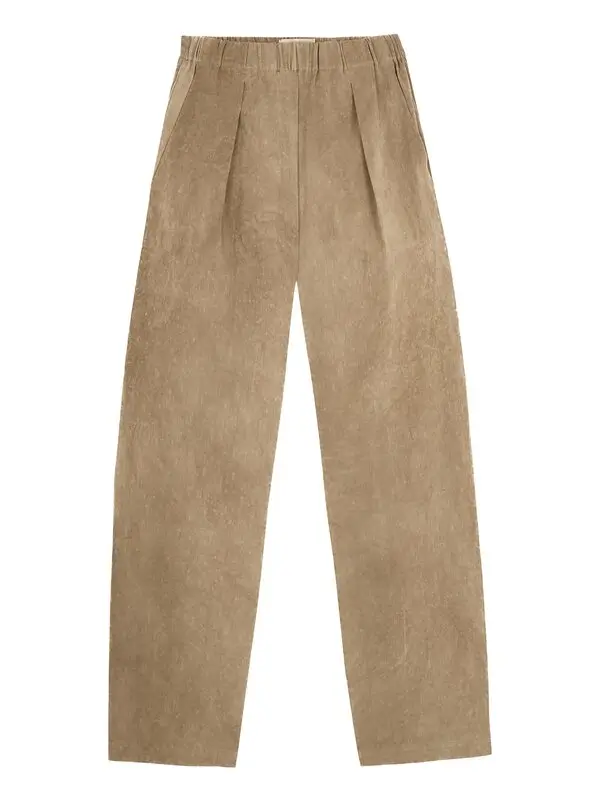 CORTANA Cassian Pleated Wide-leg Pants - Neutral