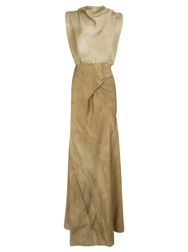 CORTANA Opale Draped Maxi Dress - Bronze