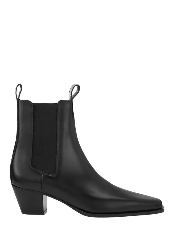 TOTEME City Calfskin Chelsea Ankle Boots - Black