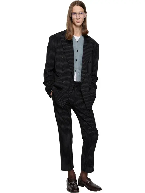 Acne Studios Pinstripe Suit Trousers - Navy,white