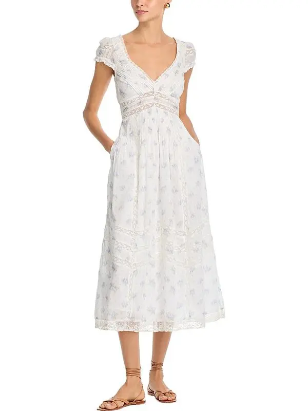 LoveShackFancy Suvi Midi Dress - Arctic Van