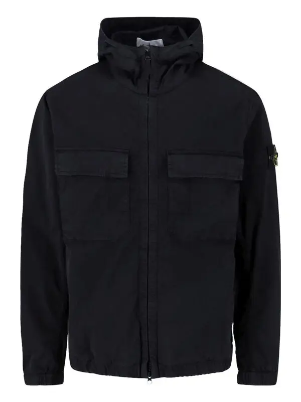 Stone Island Hooded Jacket - Black