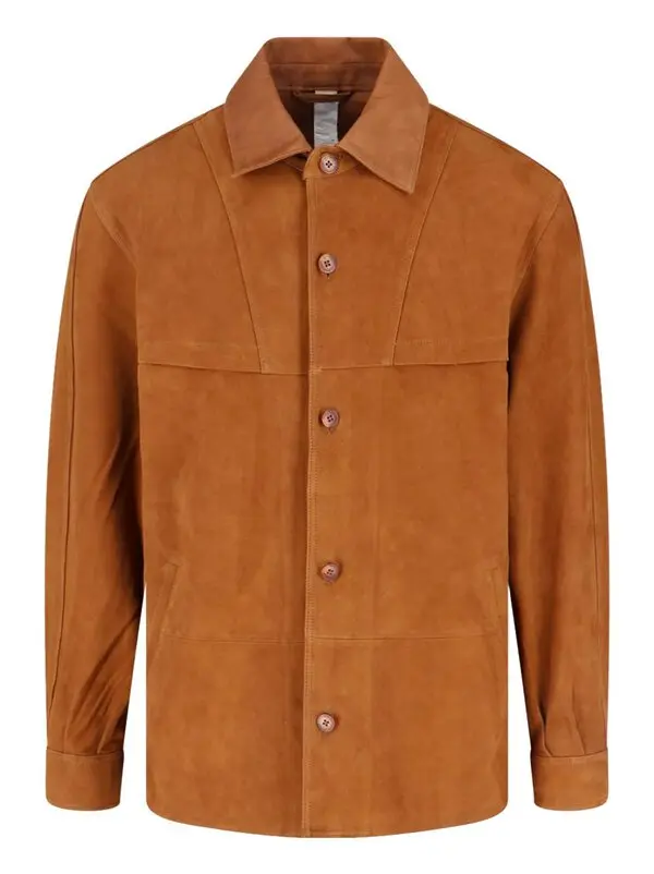 SUNFLOWER Suede Shirt - Brown