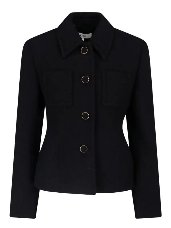 Max Mara Virgin Wool Blazer - Black