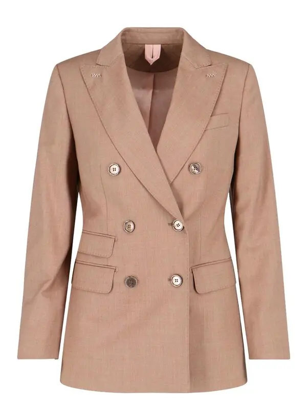 Max Mara Virgin Wool Blazer - Brown