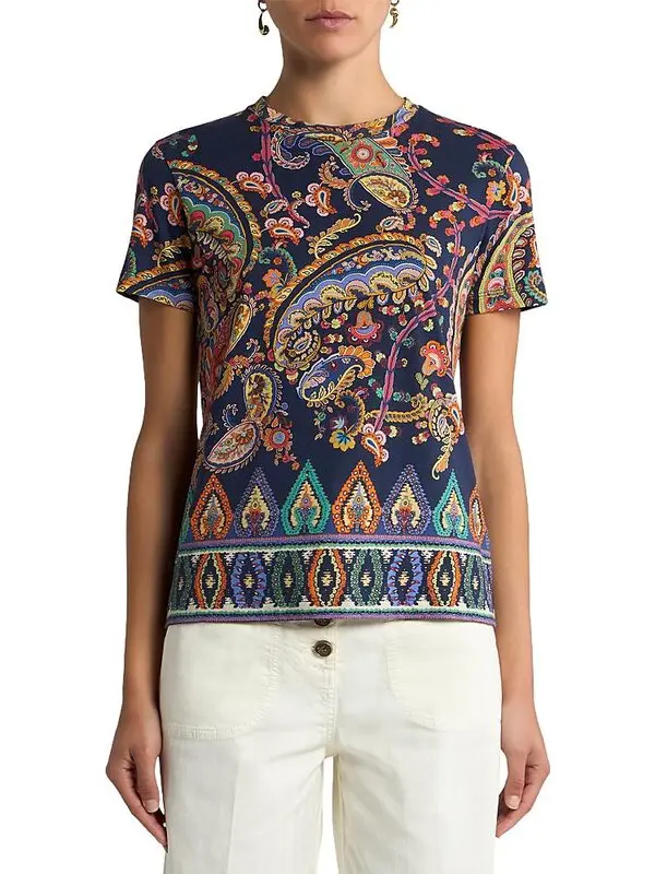 Etro Printed Slim Fit Tee - Print On B
