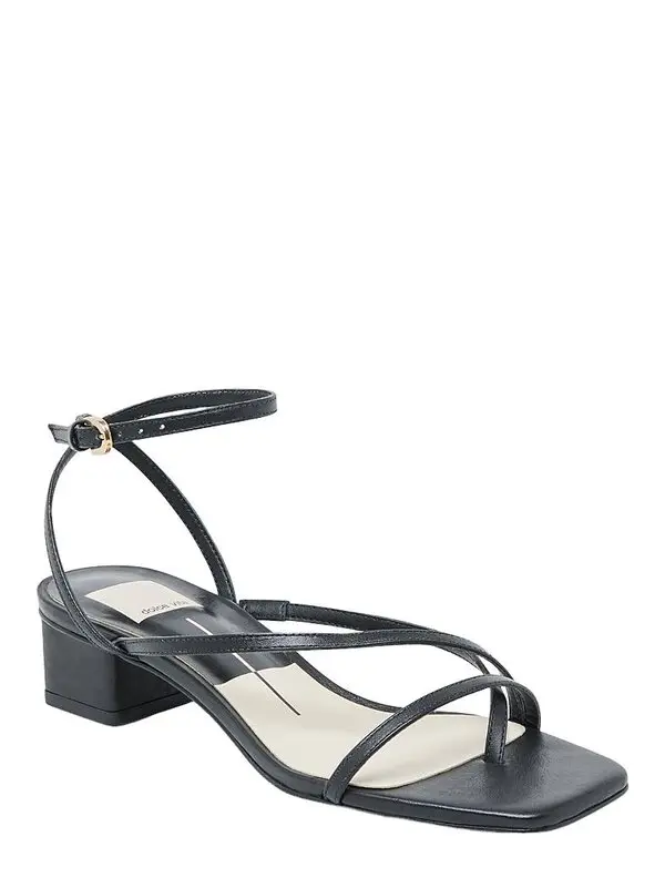 Dolce Vita Karlos Ankle Strap Sandals - Black Leather