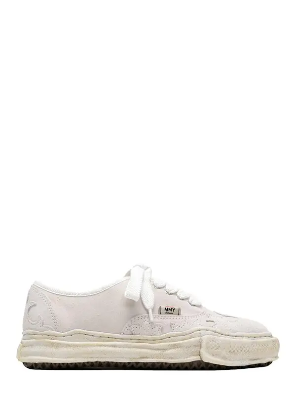 Mihara Yasuhiro Baker Og Sole Western Detail Suede Low Top Sneaker - White