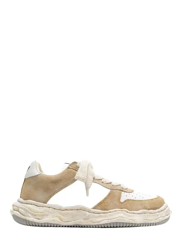 Mihara Yasuhiro Wayne Og Sole Mix Material Low Top Sneakers - White