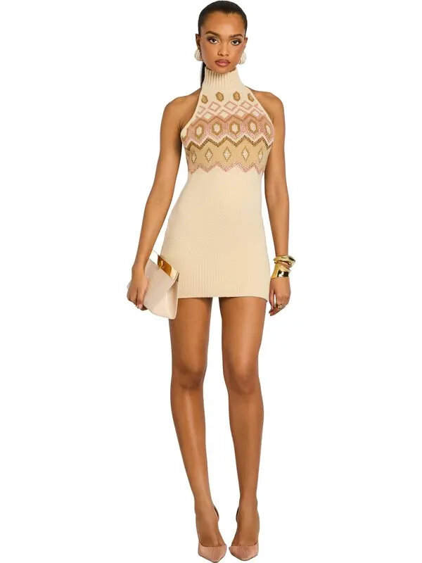 Retrofete Marva Knit Mini Dress - Vintg Rose/swan Mult