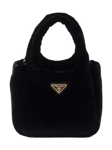 Prada Velvet Mini Handbag - Black