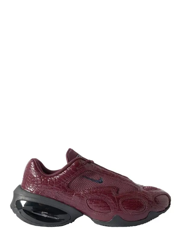 Nike Air Max Muse Se Croc-effect Sneakers - Burgundy