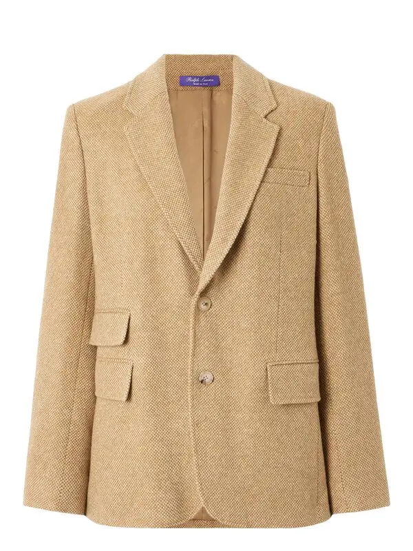 Ralph Lauren Wool And Cashmere-blend Tweed Blazer - Brown