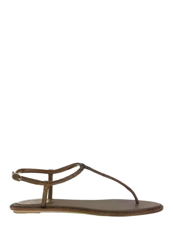 Rene Caovilla Diana Embellished Sandals - Brown