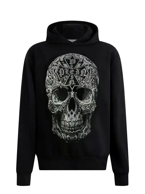 Philipp Plein Skull Embellished Hoodie - Black