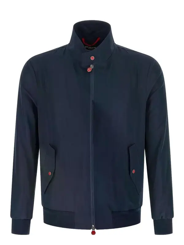Kiton Cima Mandarin-collar Jacket - Blue