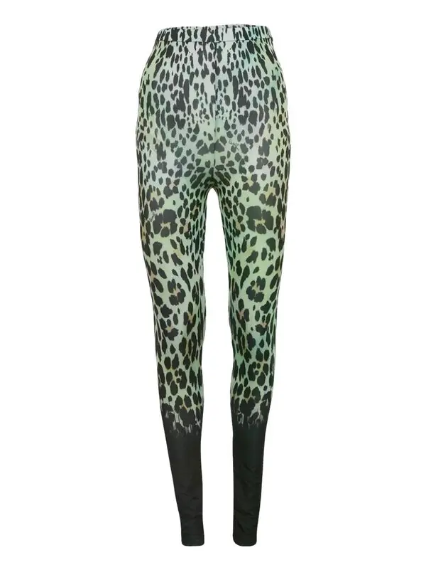 Roberto Cavalli Animal-print Leggings - Green