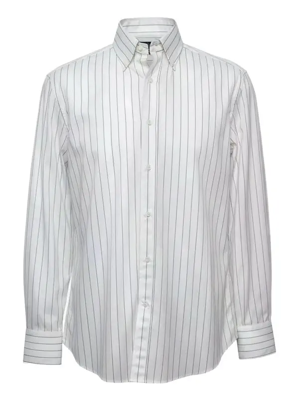 Brunello Cucinelli Pinstriped Shirt - White