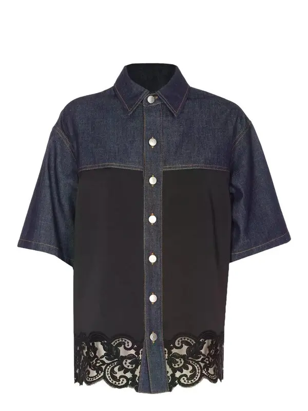 Stella McCartney Embroidered Denim Shirt - Blue