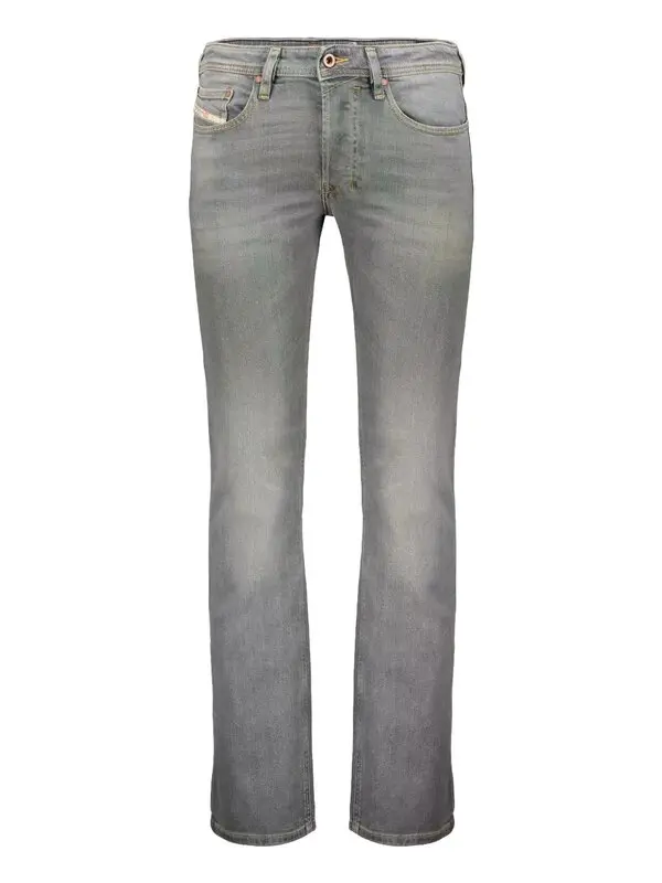 Diesel Straight Leg Jeans With Belt Loops - Grey