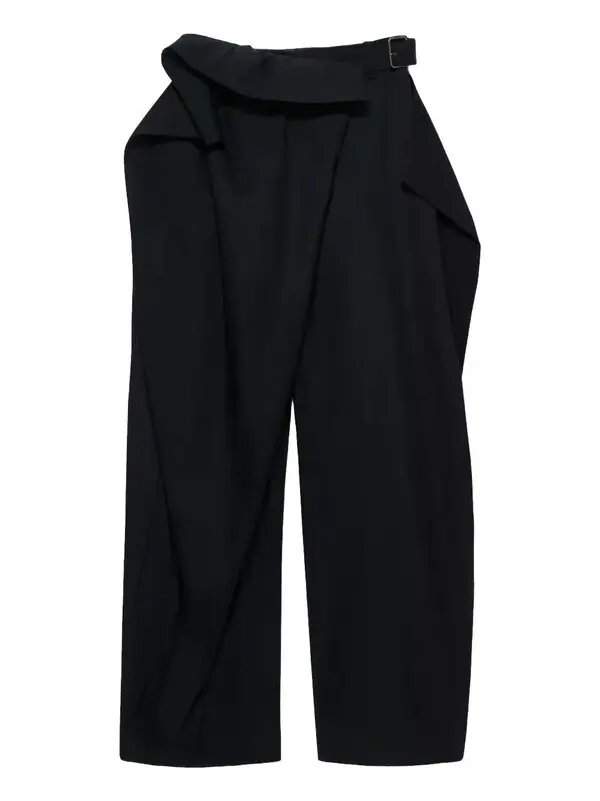 JW Anderson Belted Wide Leg Trousers - Black