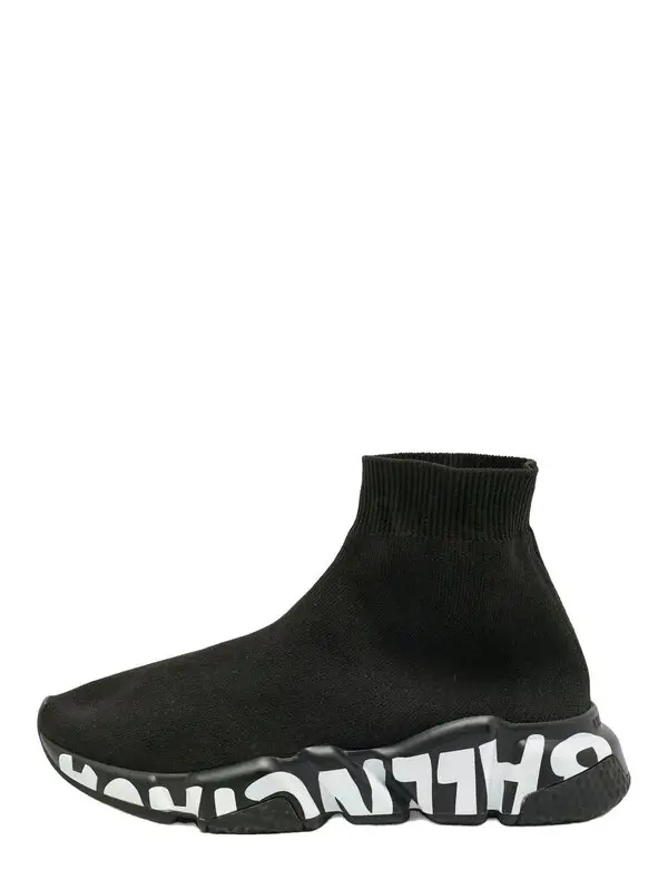 Balenciaga Stretch Fabric High-top Sneakers - Black