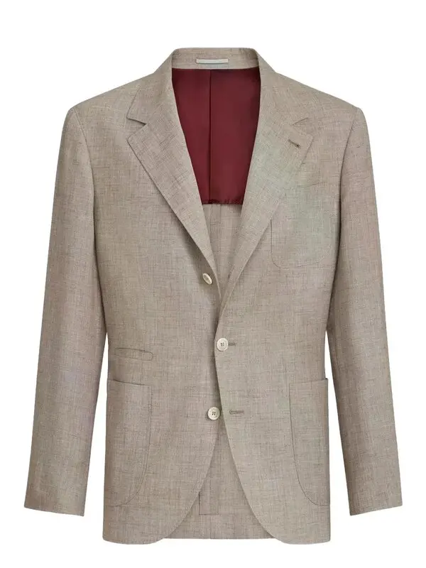 Brunello Cucinelli Patch-pocket Blazer - Brown