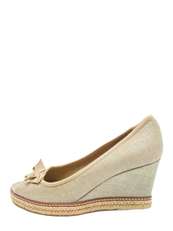 Tory Burch Bow Platform Espadrilles - Neutrals